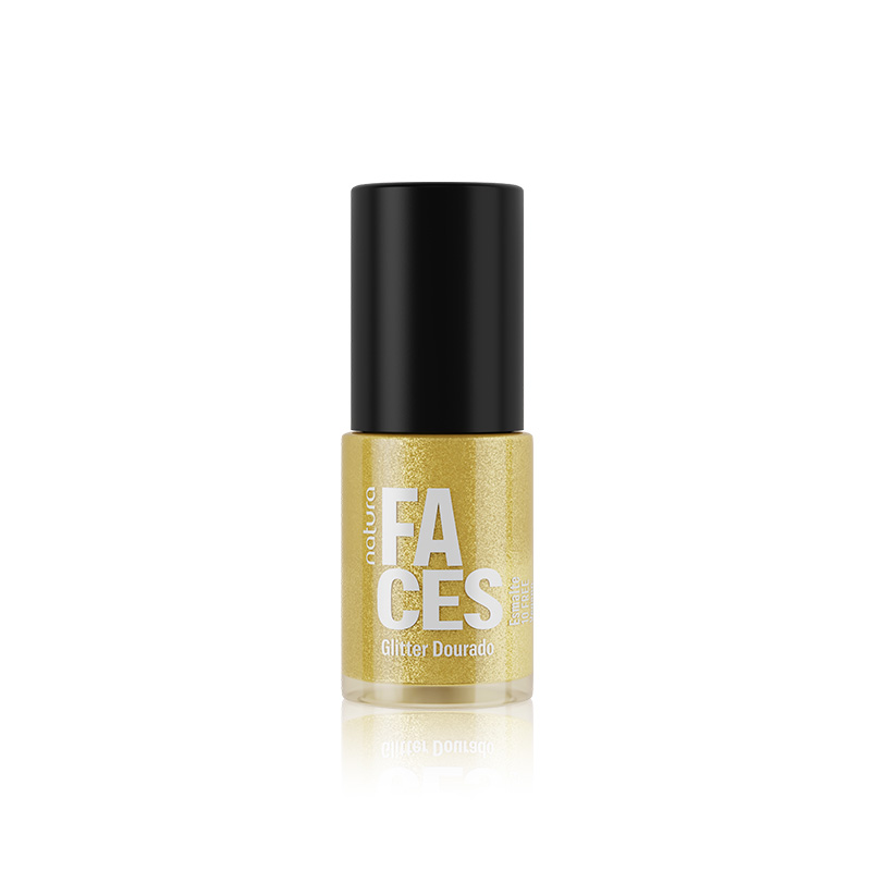 Esmalte glitter glitter dourado 6 ml. Natura faces - My Favorite Store